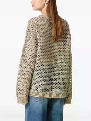 Valentino Garavani Sequinned Open Knit Sweater