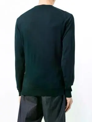 John Smedley Fine Knit Wool Jumper - Green
