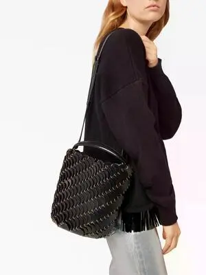 Rabanne Pacoïo Leather Bucket Bag - Black