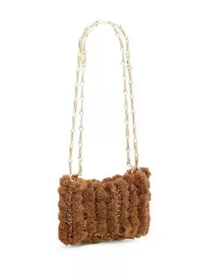 Rabanne 1969 Nano Shearling Shoulder Bag