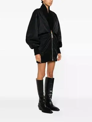 Off-White Puff-sleeve Zipped Minidress