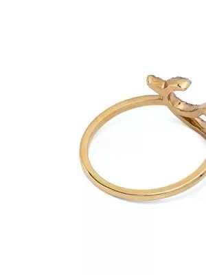 Yvonne Léon 18kt Yellow Dauphin Diamond Ring