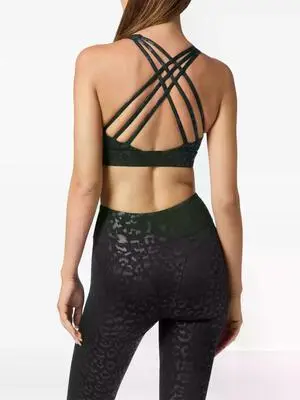 PLEIN SPORT Leopard-print Sports Bra