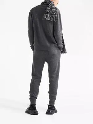 Prada Logo-embroidered Zip-up Cardigan