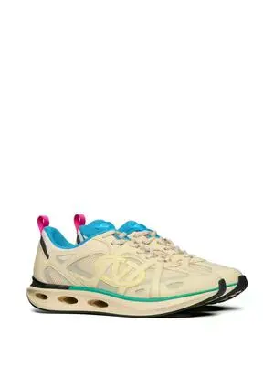 Valentino Garavani Vlogo Easyjog Leather Sneakers - Neutrals