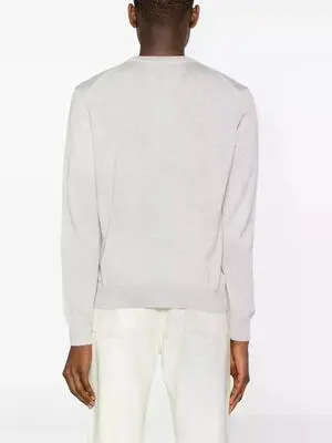 Maison Kitsuné Logo Patch Fine Knit Jumper - Grey
