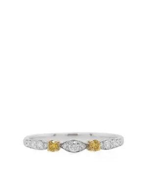 HYT JEWELRY 18k White Gold Diamond Band Ring - Silver