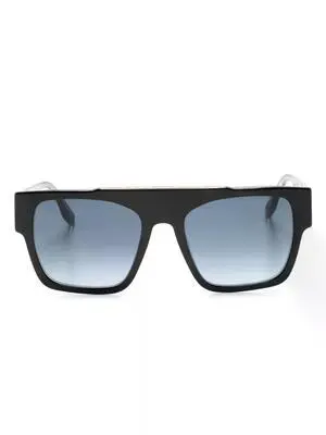 Marc Jacobs Logo-print Square-frame Sunglasses - Black