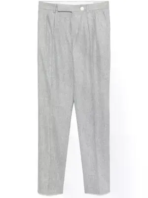 Brunello Cucinelli Virgin Wool Trousers - Grey