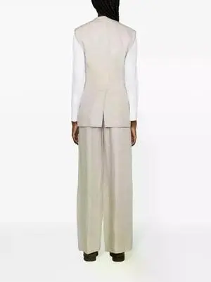 Brunello Cucinelli Sleeveless Blazer With Metallic Threading
