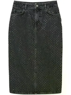 TWINSET Crystal-embellished Midi Skirt - Black