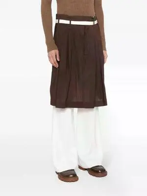 HED MAYNER Pleated Belted Skirt
