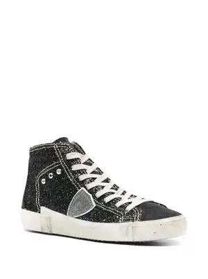 Philippe Model Prsx High-top Glitter Sneakers