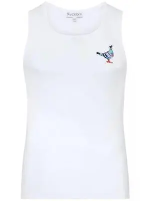JW Anderson Pigeon Graphic Jersey Tank Top