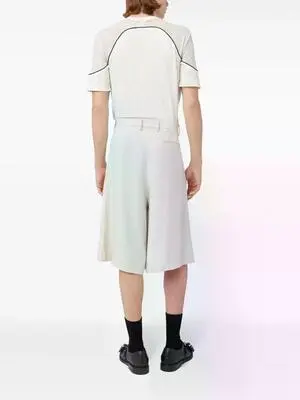 Gcds Logo-embroidered Pleated Bermuda Shorts