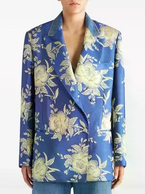 Etro Floral Jacquard Double-breasted Blazer