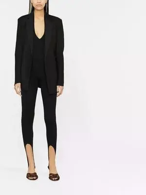 Saint Laurent Halterneck Open-back Jumpsuit With Stirrup Cuffs