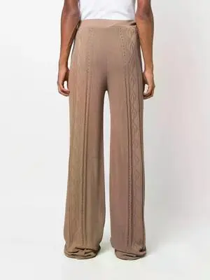 MARINE SERRE Pointelle Knit Flared Trousers