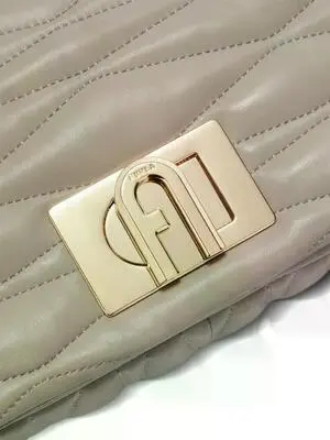 Furla Quilted Crossbody Bag With Chain Strap - Neutrals