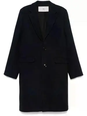 AMI Paris Single-breasted Virgin Wool Coat