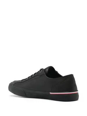 Tommy Hilfiger Logo Print Leather Sneakers