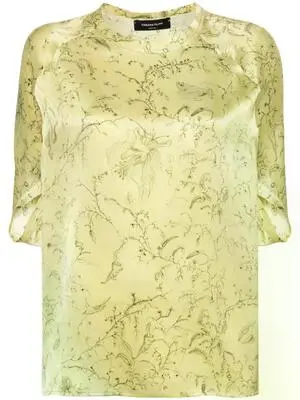 Fabiana Filippi Graphic Print Silk Blouse - Green