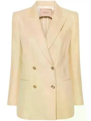 TWINSET Double-breasted Twill Blazer