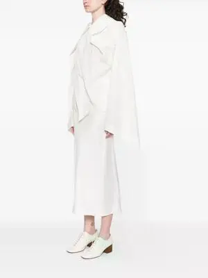 YEHUAFAN Asymmetric Cotton-silk Shirt