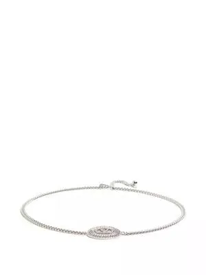Valentino Garavani Vlogo Signature Chain Belt With Crystals - Silver