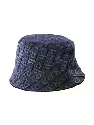 FERRAGAMO Logo Velvet Bucket Hat