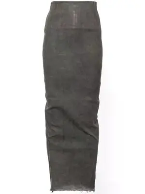 Rick Owens Dirt Pillar Maxi Pencil Skirt - Grey