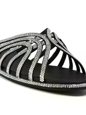 LE SILLA Embrace Sandals With Crystal Embellishments - Black