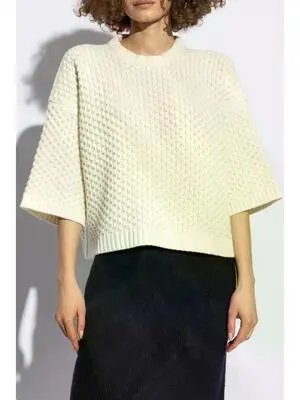 Fabiana Filippi Grid-stitch Knit T-shirt