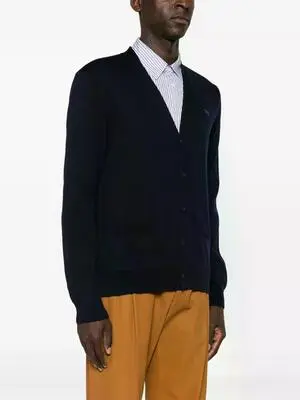 Maison Kitsuné Chillax Fox Wool Cardigan - Blue