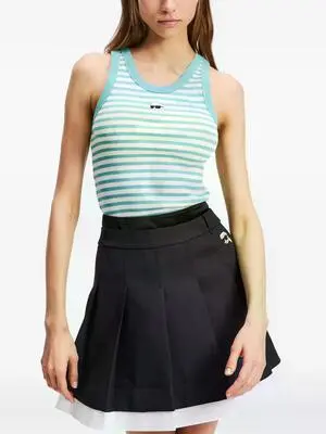 Karl Lagerfeld Ribbed Striped Tank Top
