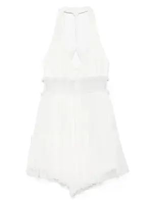 NISSA Halterneck Silk Dress - White