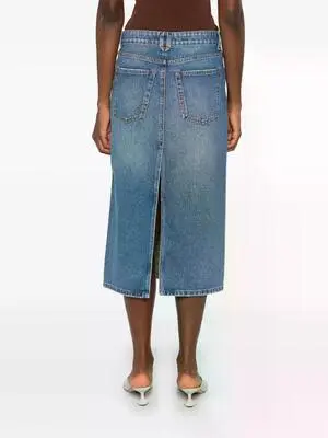 Stella McCartney Tweed Denim Midi Skirt