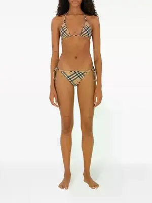 Burberry Checked Halterneck Bikini Top