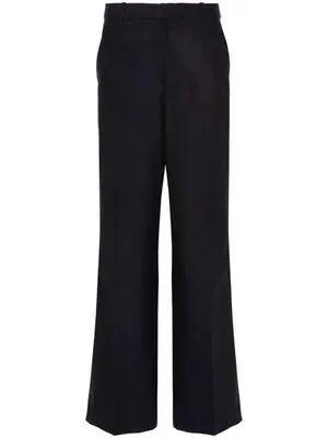 Polo Ralph Lauren Wool Blend Straight Leg Trousers - Blue