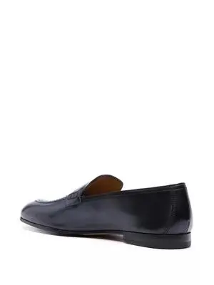 DOUCAL'S Penny Slot Patent Leather Loafers - Blue