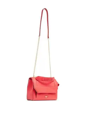 LANCEL Medium Grained Leather Cross-body Bag With Chain Strap - Red