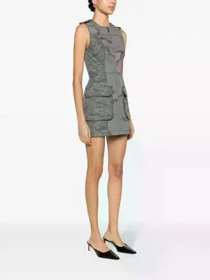 MARINE SERRE Regenerated Camouflage Mini Dress