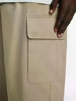 Off-White Cotton Cargo Trousers