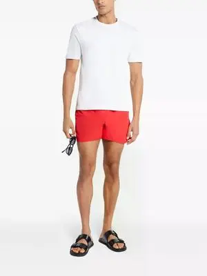 Lacoste Embroidered Logo Swim Shorts - Red