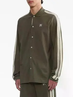Palm Angels Monogram-embroidered Cotton Shirt