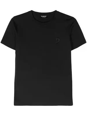 DONDUP Logo-embroidered Cotton T-shirt - Black