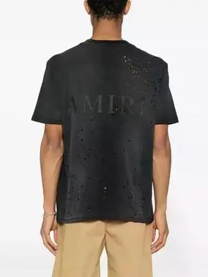 Amiri Shotgun Logo-print Distressed T-shirt