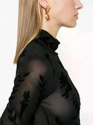 Casablanca Devoré-effect Bodysuit With Graphic Print