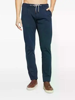 Eleventy Drawstring Chino Trousers - Blue