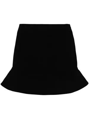 KIMHEKIM Peplum Hem Knitted Miniskirt - Black